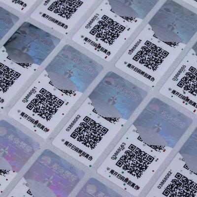 China CE de encargo de las etiquetas engomadas del holograma 3D del QR Code de las hojas magnéticas impermeables de la etiqueta autoadhesiva en venta