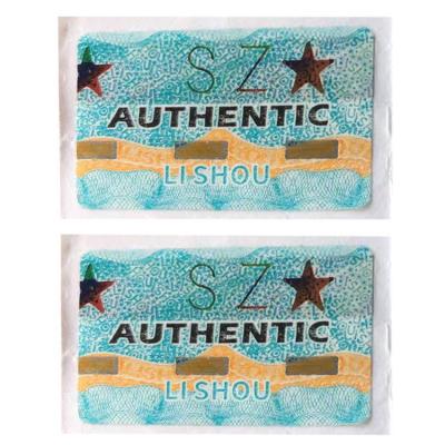 China Etiquetas vagas feitas sob encomenda da unicidade da etiqueta do selo da segurança da escalabilidade à venda