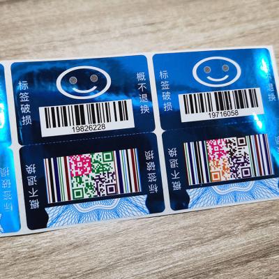 China Metalized Double Layer Labels Customized Laser Security Scratch Off Labels for sale