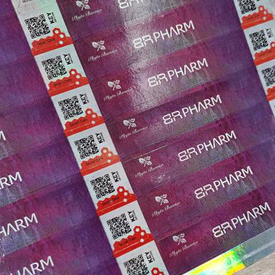 China Adhesive QR Code Label Security Trademark Custom Sticker Printing for sale