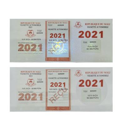 China Fluorescent Die Cutting Laser Sticker Printing Adhesive Security Certificate for sale