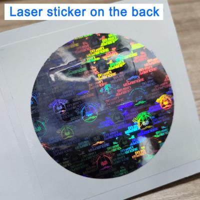 China Fluorescent Die Cutting Laser Sticker Printing Adhesive Security Certificate for sale