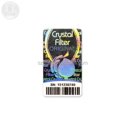 중국 점착성 탬퍼 증명 홀로그램 확실한 보안 바코드 스티커 판매용