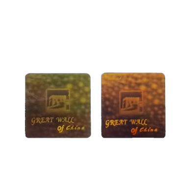 China Laser Printer Holographic Security Stickers 3D Dynamic Custom Logo Hologram Stickers for sale