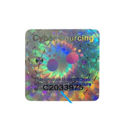 China Laser Printer Holographic Security Stickers 3D Dynamic Custom Logo Hologram Stickers for sale