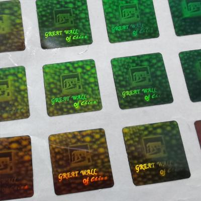China Laser Printer Holographic Security Stickers 3D Dynamic Custom Logo Hologram Stickers for sale