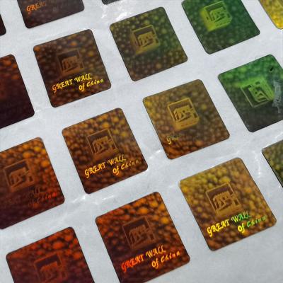 China Laser Printer Holographic Security Stickers 3D Dynamic Custom Logo Hologram Stickers for sale