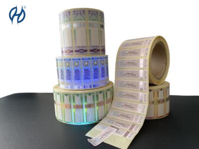 China Security Paper Adhesive Custom Wine Tax Stamp Holographic Anti Counterfeit Design Te koop