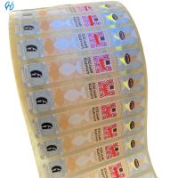 China PET Material Security Label Stickers For Effective Asset Protection for sale