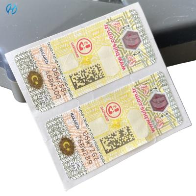 China IR Anti-vervalsingsbelasting Stempelbelasting Gepersonaliseerd beveiligingspapier Kleefmiddel voor sigaretten for sale