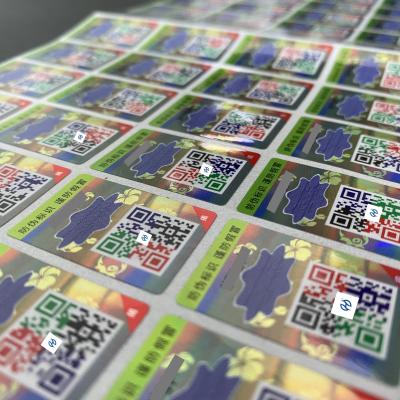 Cina Glossy Security Stickers Customized Offset Printed Vinyl Labels Roll/Sheet Pack in vendita
