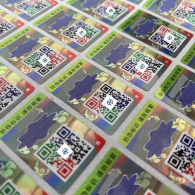 Cina Glossy Security Stickers Customized Offset Printed Vinyl Labels Roll/Sheet Pack in vendita