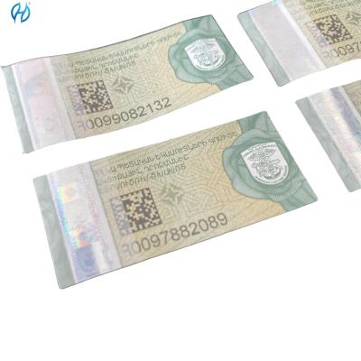 Китай Anti-counterfeit Tax Stamp Duty Adhesive For Cigarette Security Paper продается