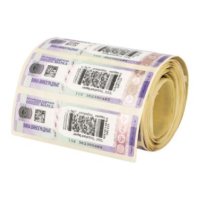 중국 Security Enhanced Tax Stamp Stickers For Beer Bottle Anti Counterfeiting 판매용