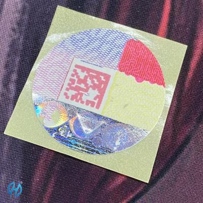 China Holographic Waterproof Security Stickers Durable Permanent Adhesive Customized for sale