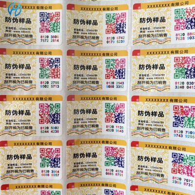 China Waterproof UV Anti Counterfeiting Tax Stamp Labels Adhesive Security Customized For Wine zu verkaufen