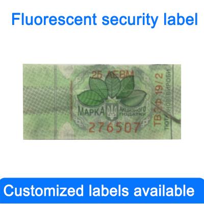 Watermark Custom Tax Stamps For Industrial Cigarette And Wine Bottle