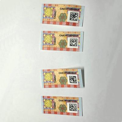 China Customed Watermark Anti Counterfeit Security Paper Adhesive Tax Stamp Label à venda