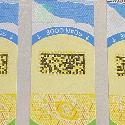 中国 3cm × 3cm 偽造防止ステッカー 多重排出と安全な認証のための特別な紙 販売のため