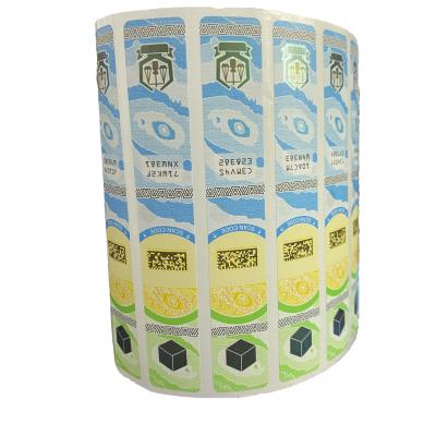 China 3cm X 3cm Anti Counterfeit Sticker with Special Paper and High Durability for Brand Protection for sale