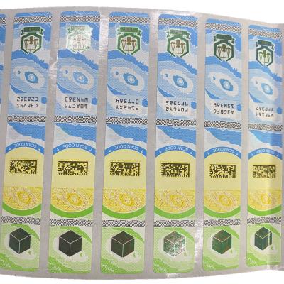 China Batch Identification Anti Counterfeit Sticker with UV Resistance and Offset Printing Technology for sale