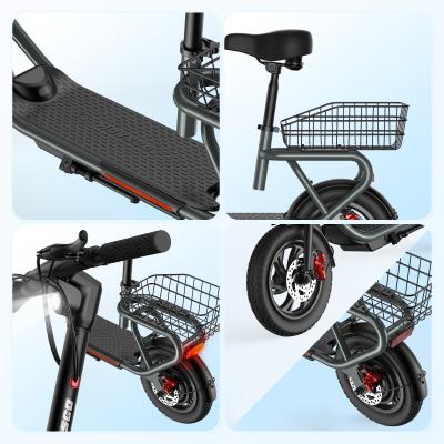 China C10 12''*2.125 450W Folding Electric Mini Scooter with LCD Rear Brake 36v Foldable Bike Supply Lithium Battery for sale