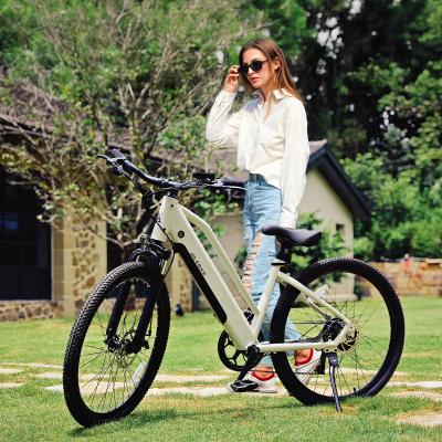 China TST C624 Adult Electric Mountain Bike Rear Hub Motor Steel Frame Disc Brake Brushless Motor 10.4Ah Lithium Battery for sale