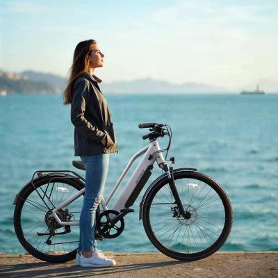 China EU Stock Smart Sensor 48v 7 Speed Commuter E-Bike 48v Brushless Motor City Electric Bicycle for Adults From China City Bike for sale