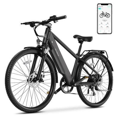 China CE UL M614 7 Speed Lightweight 26 Wheel Size Electric City Bike Steel Frame Electric City Bike 31 - 60 km Electric Cycle Ebike for sale