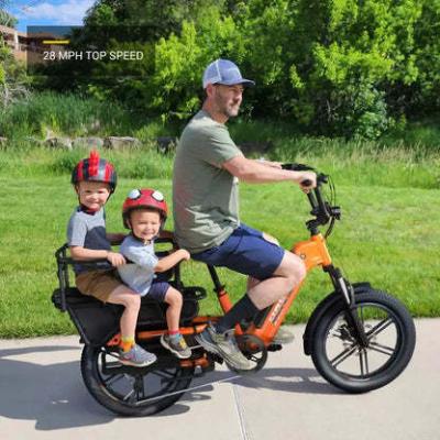 China Fat Tire Electric Cargo Bike Yeestep with Rear Rack Long Range Bike for Delivery and Family Use Cargo Ebike for sale