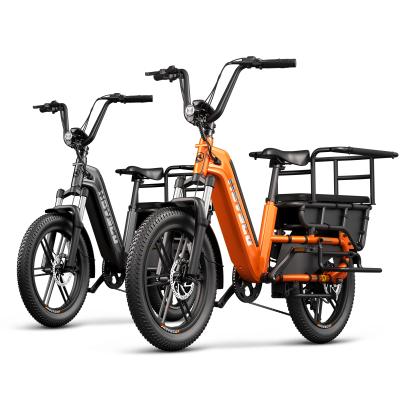 China Rear Basket and Strong Load Capacity All Terrain Cargo Electric Bike with Fat Tires and Removable Battery for sale