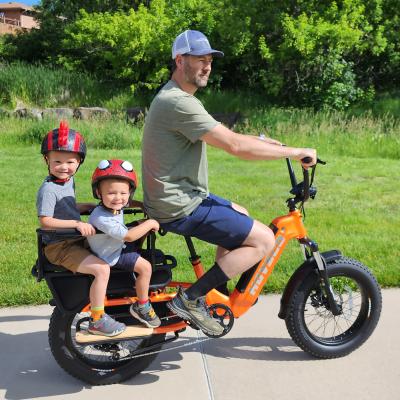 China Heavy Duty Cargo Fat Tire Electric Bike for Delivery and Transport  with Strong Rear Rack and Basket for sale