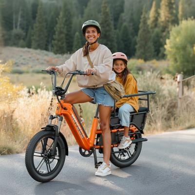 China Electric Long Tail Cargo Bike for Urban & Family Use, 2-3 Kids & Pet Seats, Large Capacity, Foldable, Pedal Assist Transport for sale