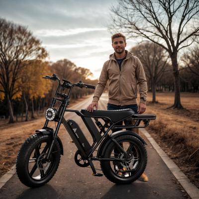 China EU/UK Stock Dual Motor 1200W Electric Bike Fat Tire Hydraulic Disc Brakes Suspension Legal Off-Road Use 60km Range Per Steel for sale