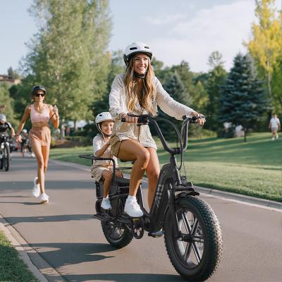 China Latest TST Carrier 20'' Fat Tire Electric Bike for Children Electric Bicycle Cargo E-bike 7 Speed Loading Electric Cargo Bicycle for sale