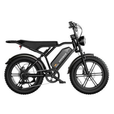 China V8 V20 Fat Electric Bicycle with Rear Rack 20 Inch Fat Tire Ebike High Power Motor 7 Speed High Speed Bike for sale