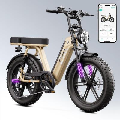 China 2026 New Model R7 48V Electric Moped Bike 25km/h 250W Full Suspension Electric Hybrid Bike for Female for sale