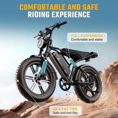China Yeestep V8 4.0 Electric 20 Inch Mountain Bike R002 250W Removable Battery Steel Fork Ordinary Pedal E Bike EU/UK/AU Warehouse for sale