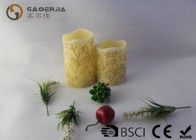 Cina le foglie scolpite 2pk progettano le candele del LED, candele elettroniche della cera reale in vendita