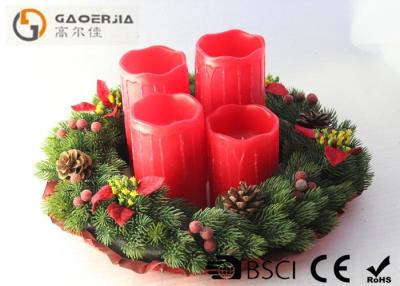 Cina Candele principali decorative di colore rosso con telecomando D8.5X12/14/16/18cm in vendita
