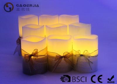 Cina il Natale senza fiamma della candela della candela di 3pk LED esamina in controluce la pittura con il silkribbon in vendita