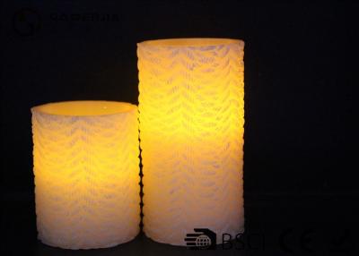 Cina Le candele elettroniche della cera reale domestica della decorazione, cima piana hanno scolpito la candela del LED in vendita