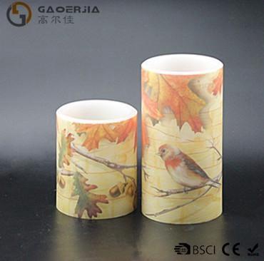 Cina Gli uccelli amichevoli Paradise di Eco innaffiano le candele principali senza fiamma dell'autoadesivo con il bordo piano in vendita