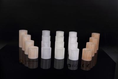 Cina una cera reale di 3 pc principale candele con rivestimento del legno, chiari modelli della colonna in vendita