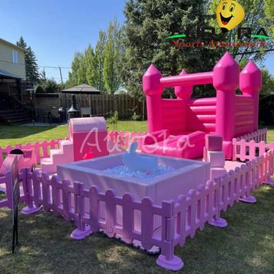 China Toddlers And Preschoolers Inflatable Soft Play Equipment Children Pink Foam Play Set for sale