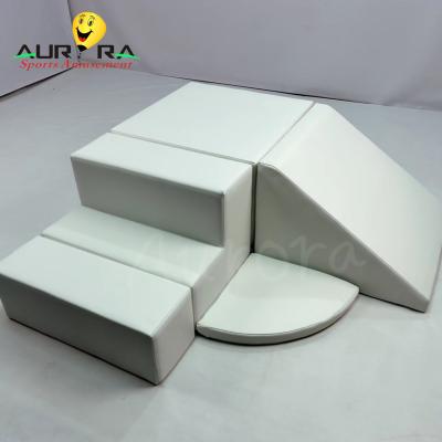 China Popular White Childrens Soft Play Set Playground Rental Business Soft Baby Climb for sale