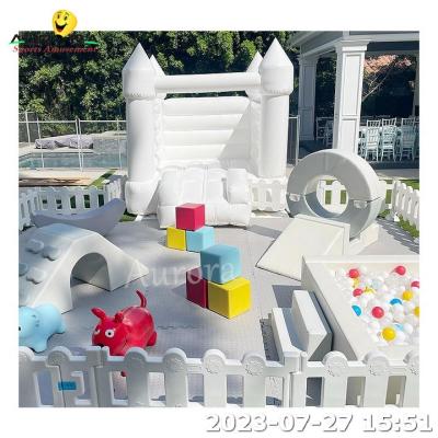 China Indoor Outdoor Soft Play Playground Equipment For Kids Party Rental White for sale