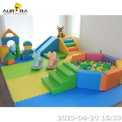 China Children Climbing Foam Play Set With Ball Pit and Slide Indoor Soft Playground OEM for sale
