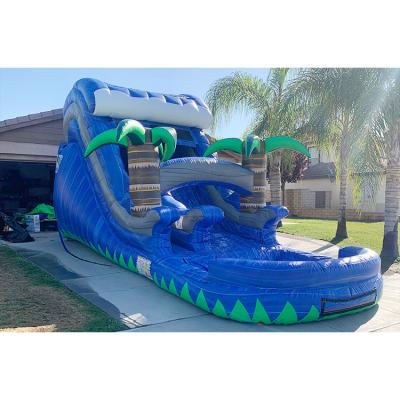 China Tropical Palm Tree Commercial Grade Inflatable Water Slide For Kids And Adults for sale