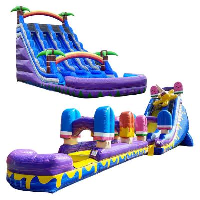 China 31ft Inflatable Water Slides For Adult And Kids Commercial Ice Cream Bounce House for sale